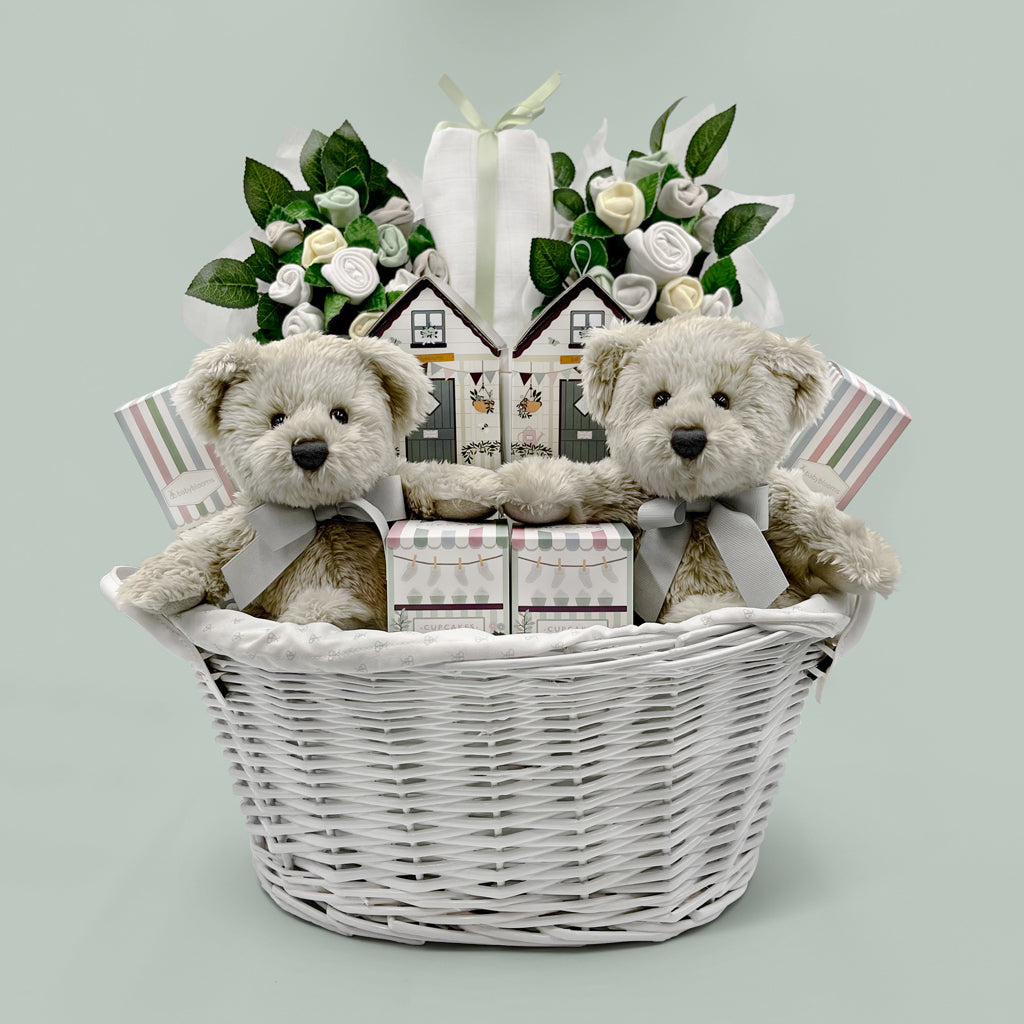 Berkeley Bear Twins Hamper | Luxury Twins Gifts | Babyblooms